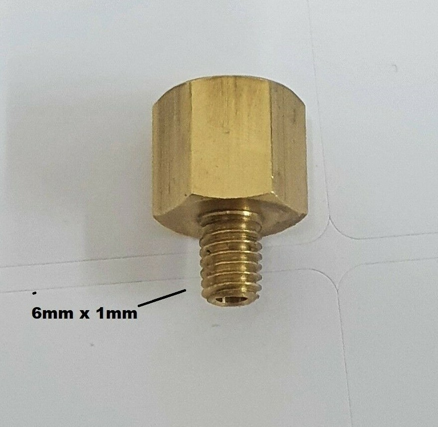 6mm Male x 1/8 Bsp Female , Metric adaptor 6mm x 1mm Pitch in Brass ...