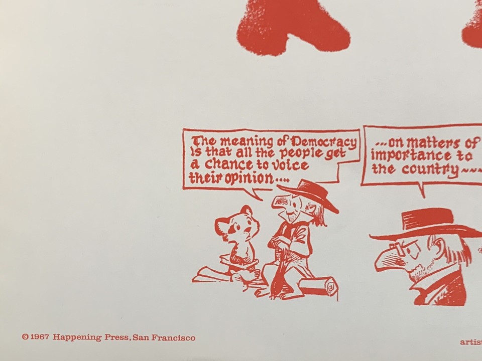 Vintage Impeach LBJ Political Anti War Weege 1967 Happening Press ...