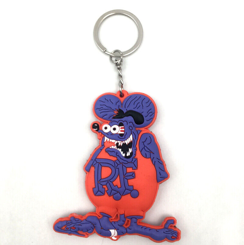 1pcs Random Soft Rubber Big Daddy Ed Roth Rat Fink Double Sided Key ...