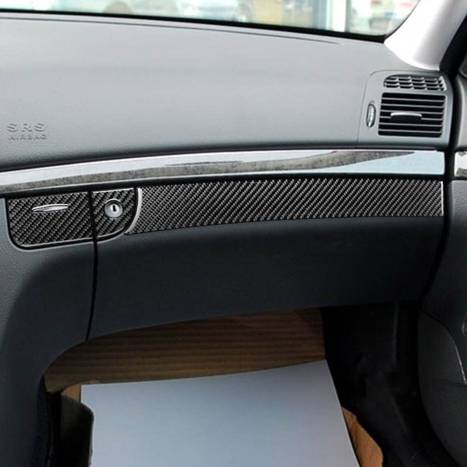 Car Whole Interior Trim 15Pcs Carbon Fiber Cover Sticker For E-class ...
