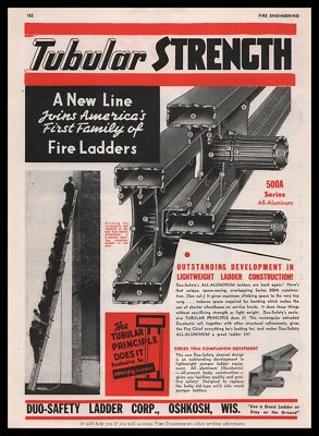 1945 Duo Safety Ladder Oshkosh Wisconsin Photo Fire Department Ladders ...