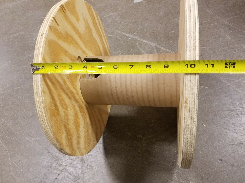 (4) 15 1/2 X 10 1/2 inch wood cable reel wire spool holds 500 feet of 2 ...