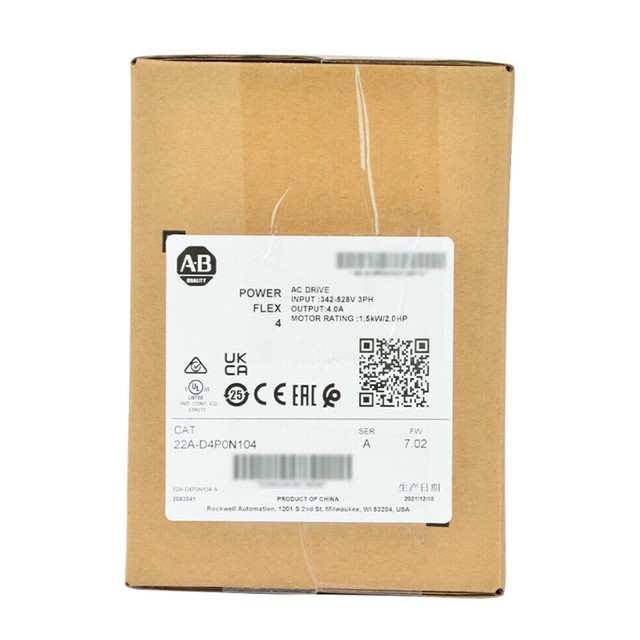 Allen Bradley PowerFlex 4 3-Phase In 1.5kW Inverter Drive - 22A ...