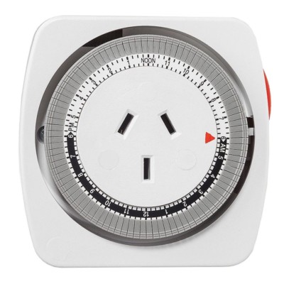 HPM 24-HOUR DOUBLE POLE COMPACT TIMER 15-Min Increments WHITE ...