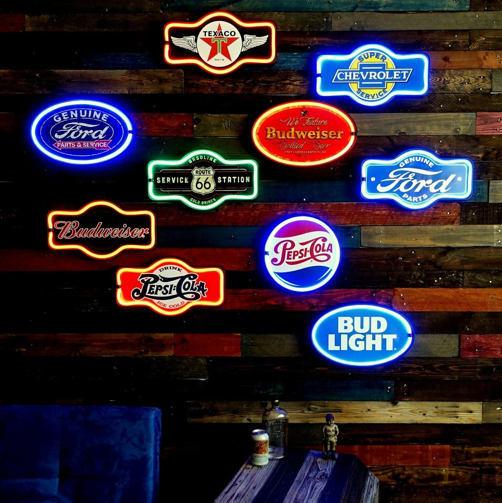 Coca-Cola LED Neon Light Rope Bar Sign, 12" Round Bottle Cap Shape ...