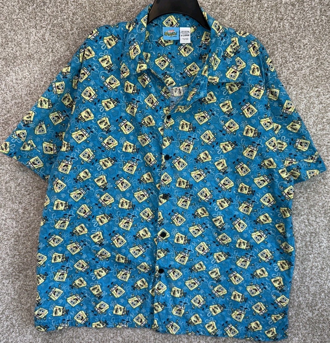 Vintage Y2K Nickelodeon All Over Print SpongeBob Squa… - Gem