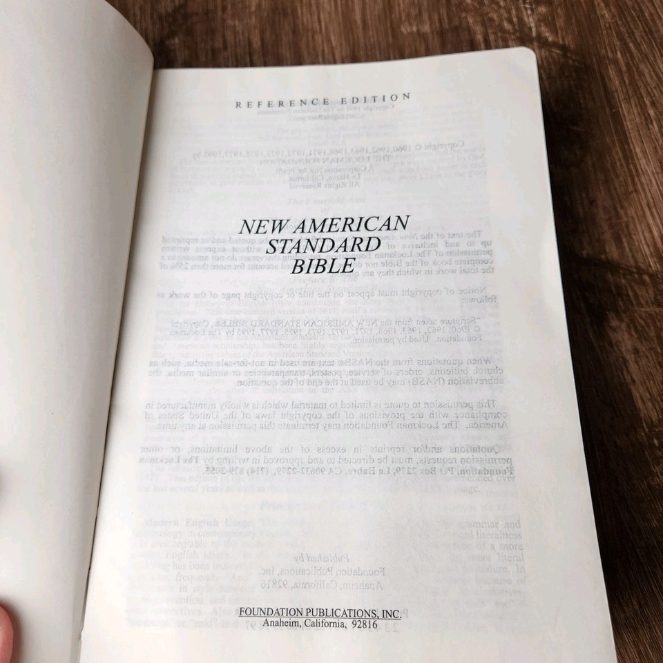 New American Standard Bible Updated Edition NASB Side Column Black ...