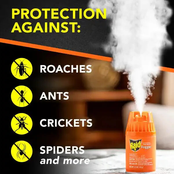 Raid® Concentrated Deep Reach Pest Killer, Fogger for Roaches 1.5 fl oz ...