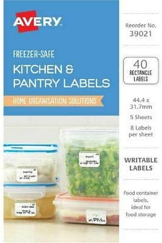 Avery Rectangle Freezer-Safe A6 Kitchen and Pantry Labels - Food ...