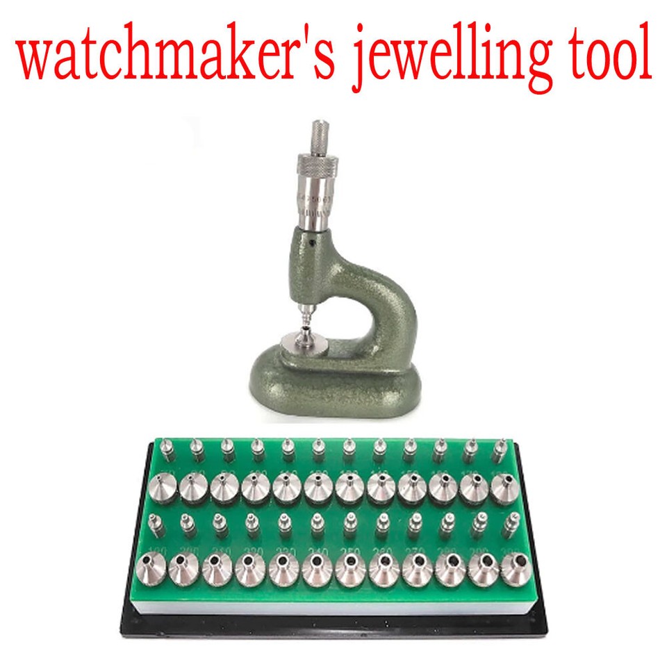 Watch Press Set Watch Back Watchmaker Jewelling Tool 48Pc Dies Watch ...