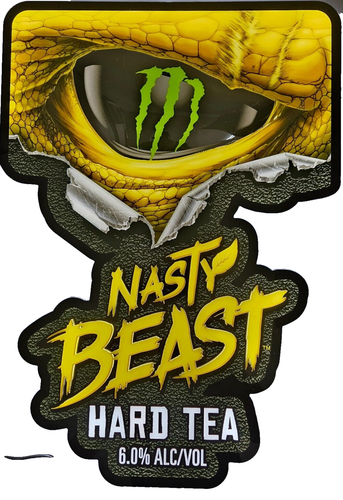 RARE Monster Energy NASTY Beast Hard Tea LED Lighted Sign- Collectible ...