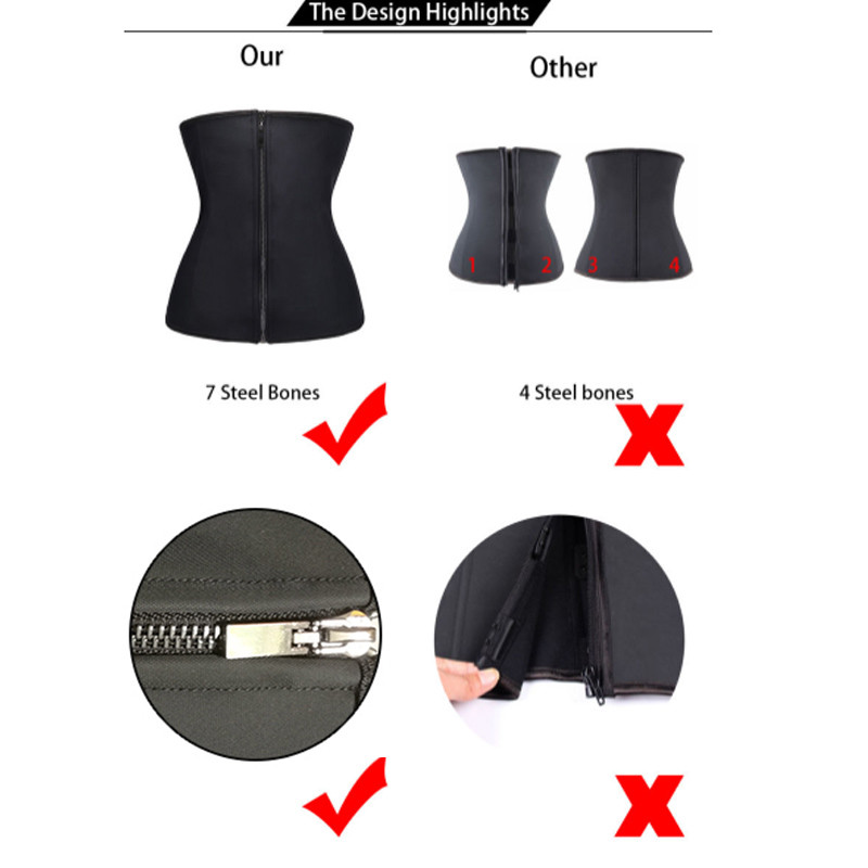 Fajas Colombianas Zip Latex Rubber Waist Trainer Weight Loss Slim ...