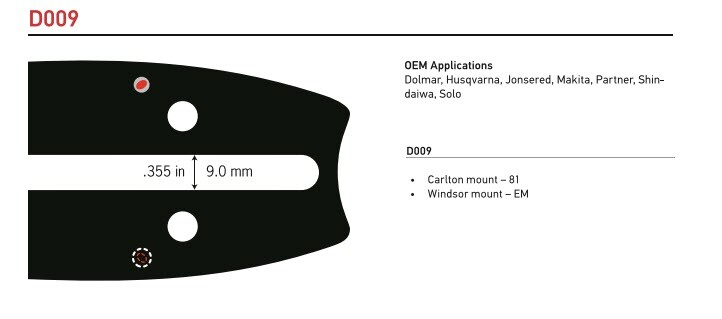 20" Chainsaw Ultra Lite Bar D009 Mount Fits Husqvarna Saws Uses 3/8 ...