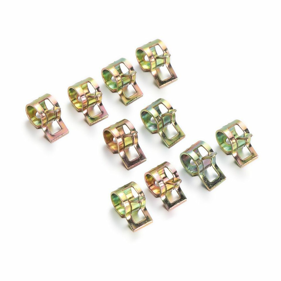 Stainless Steel Spring Clips Tube Clamp Fuel Oil Line Water Hose Pipe ...