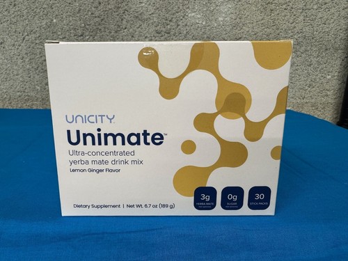 Unicity Unimate Yerba Mate LEMON GINGER Flavor, 30 Stick Packs - Exp ...