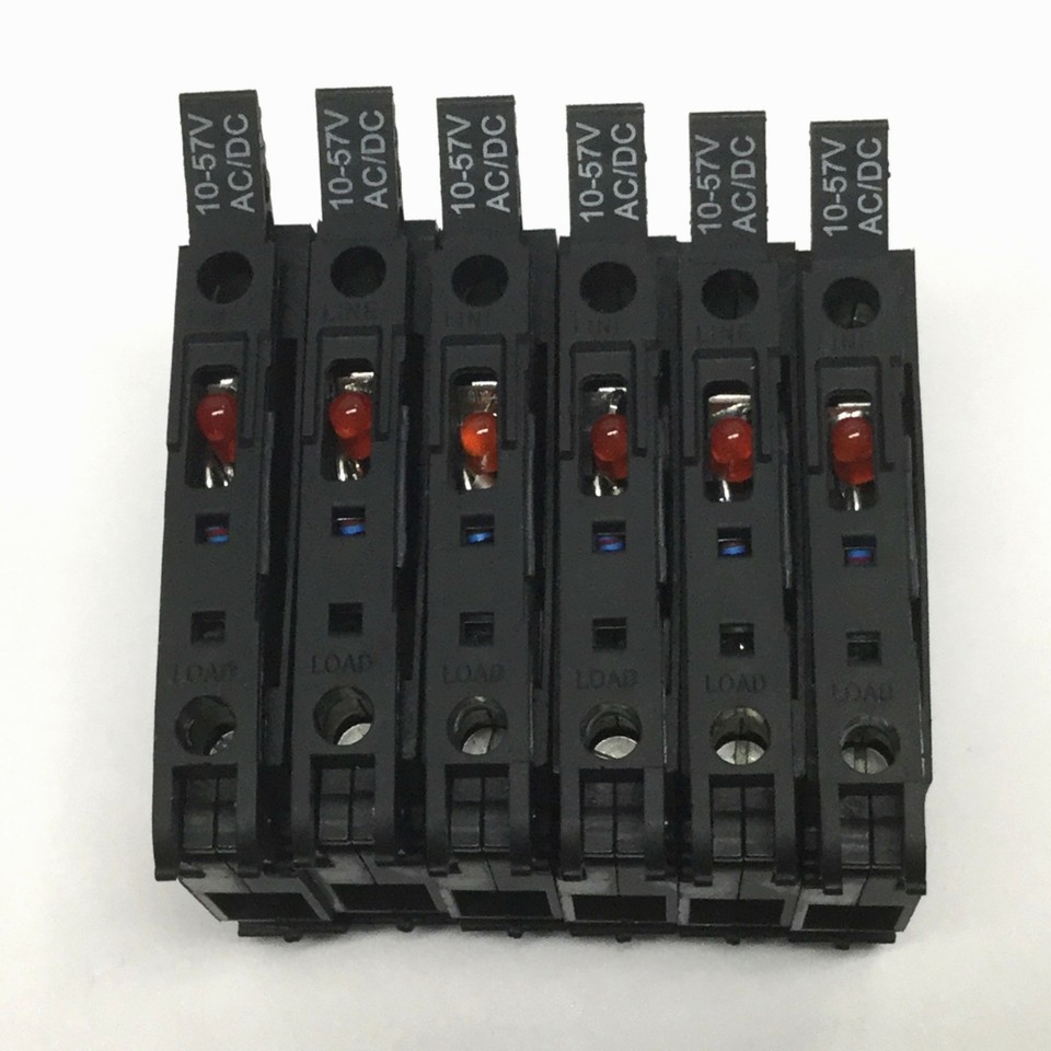 Lot of 6 Allen Bradley 1492-WFB424 Fuse Terminal Blocks 10-57V 15A ...