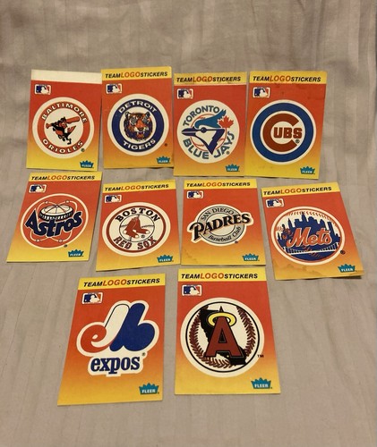 Vintage 1991 Fleer Team Logo Stickers Lot of 4 Cards Baseball Teams | eBay