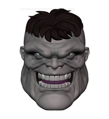 Hulk (Arthur Adams) 1:18 scale custom unpainted Head 3.75" Action ...