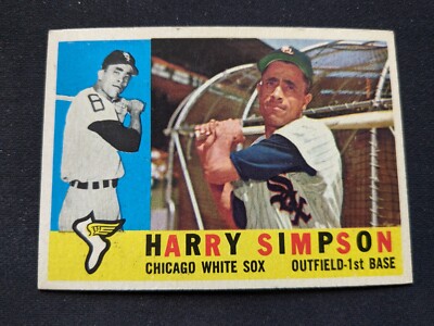1960 Topps Baseball Card # 180 Harry Simpson - Chicago White Sox (EX ...