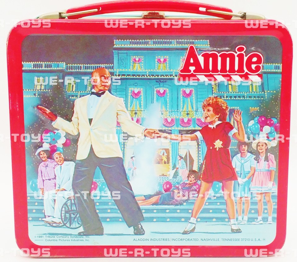 Annie Metal Tin Lunchbox 1981 Aladdin Industries & Thermal cup USED ...
