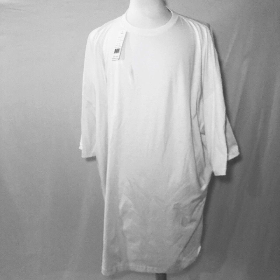 Mens Heavyweight T Shirts Plain Short Sleeve Tee Cotton BIG TALL 4XL to ...