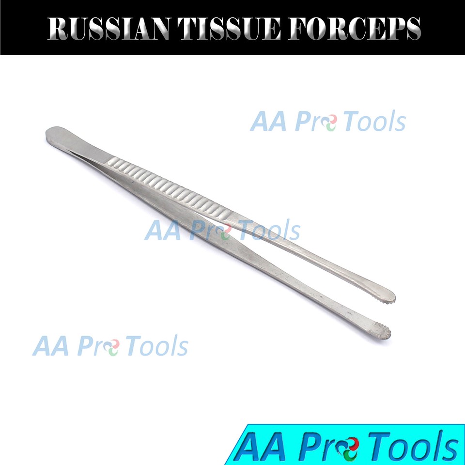 2 Pieces Russian Tissue Forceps 6"+8" Surgical Dental Instruments | eBay