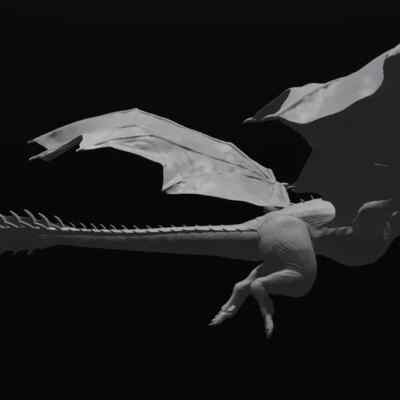 Seasmoke Dragon Resin Sculpture Statue Model Kit Unpainted/Unassembled ...