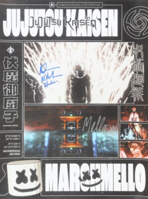 Marshmello & Adam McArthur Signed 18x24 Jujutsu Kaisen Poster ~ Beckett ...