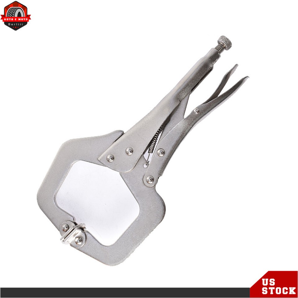 11" Locking C Clamp Pliers Grip With Swivel Pad Vise Jaws Adjustable 5 ...
