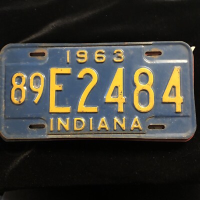 Vintage 1963 Indiana License Plate | eBay