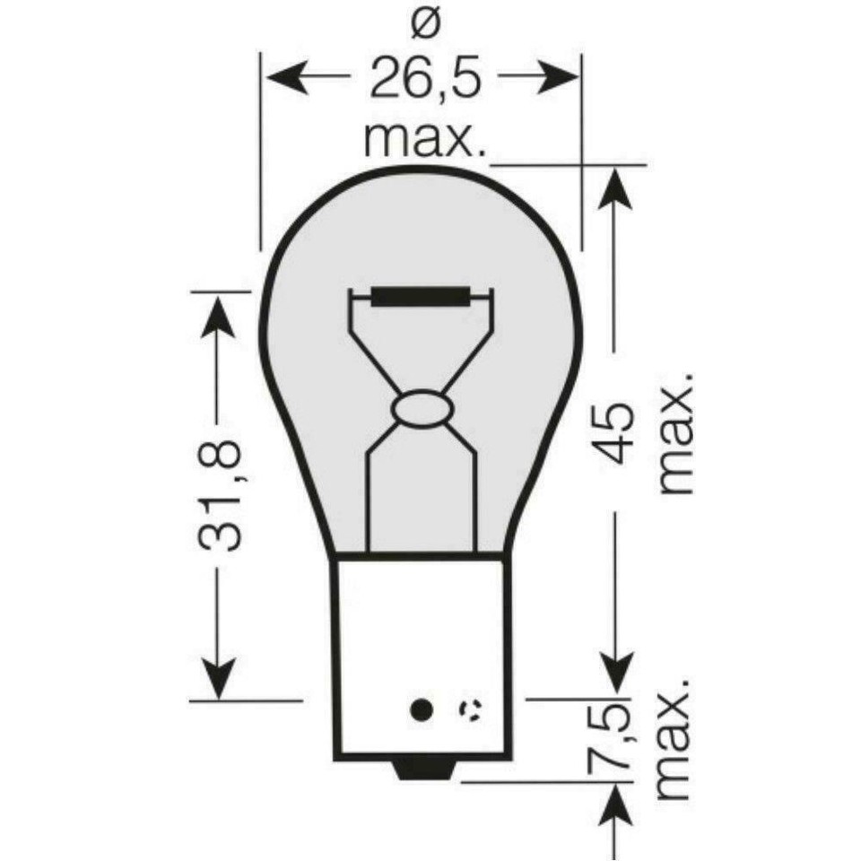 10 X 581 AMBER BULBS ORANGE INDICATOR LIGHT 12V 21W BAU15S PY21W CAR ...