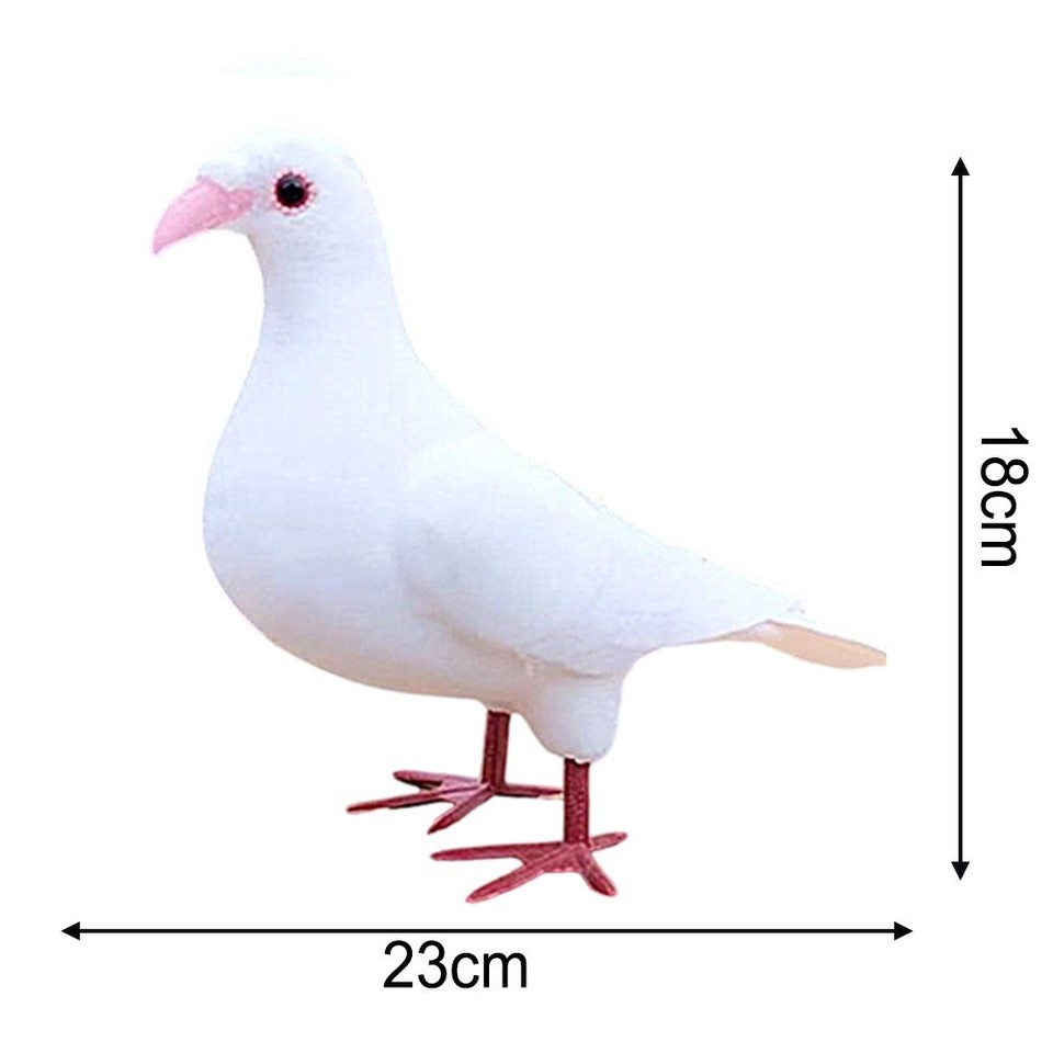Large Foam Pigeon Model with Cardboard Wings for Home and Garden Decor ...
