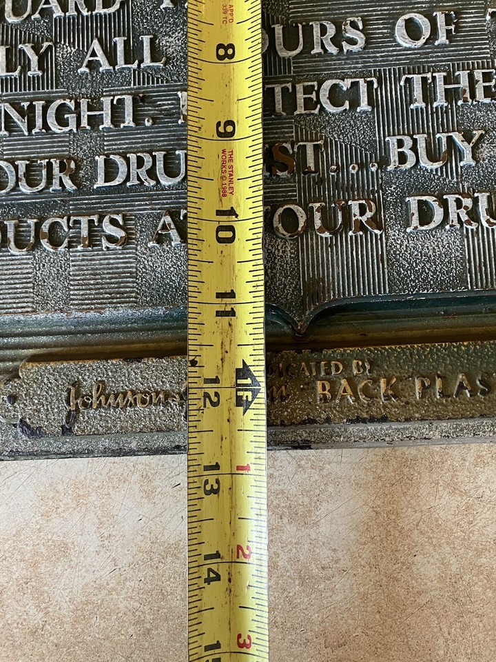 Antique Vtg 1930s Art Deco Pharmacy Drug Store Sign Plaque Johnson ...