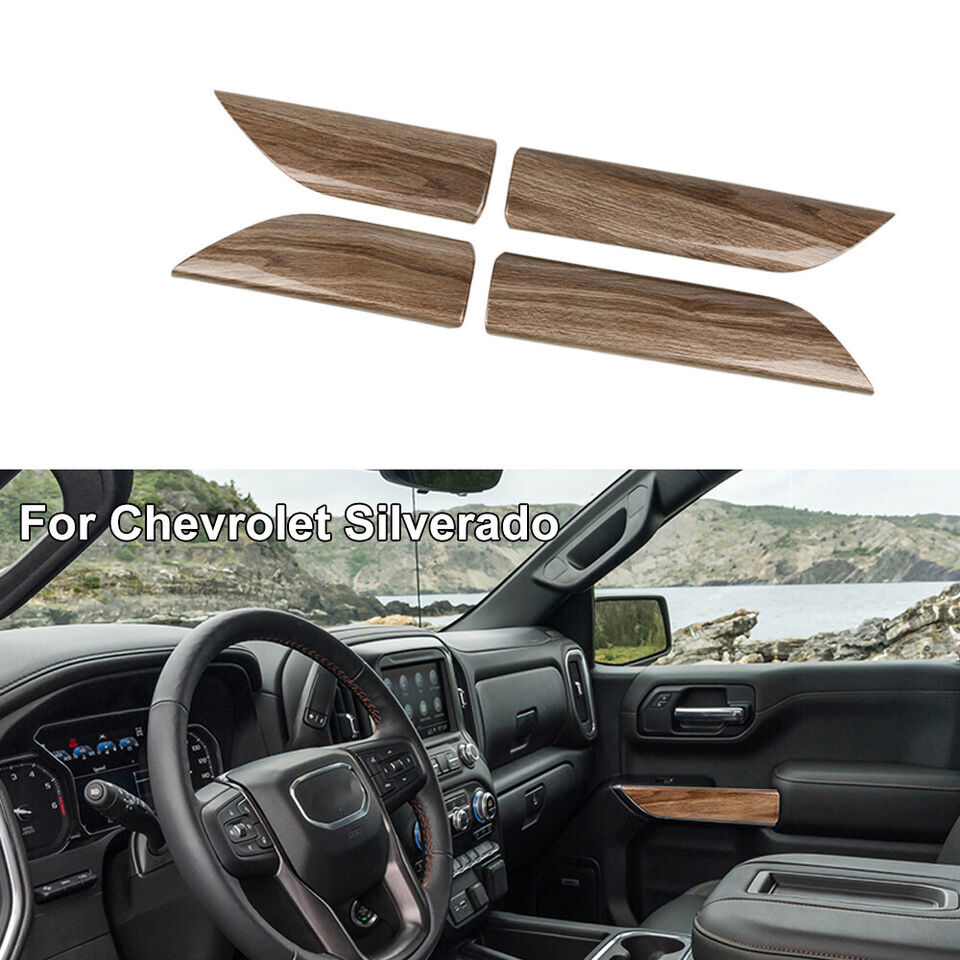 26x Wood Grain Center Console Dash Trim Kit For Chevy Silverado GMC ...