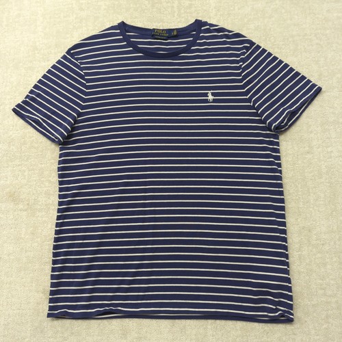 Polo Ralph Lauren Ringer Tee T Shirt Mens L Custom Slim Fit White Pony ...