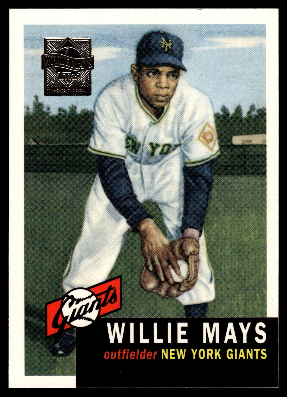1996 Topps Commemorative Set Willie Mays Reprint 1953 Topps Baseball ...