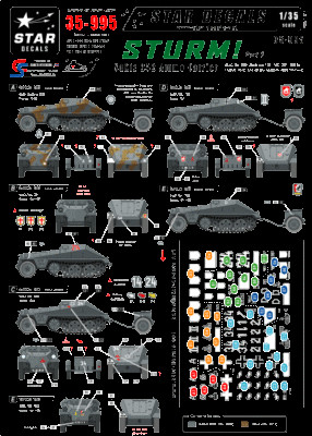 Star Decals 1/35 STURM! Part 5 Sd.Kfz.252 Ammo Carrier decal 35995 x | eBay