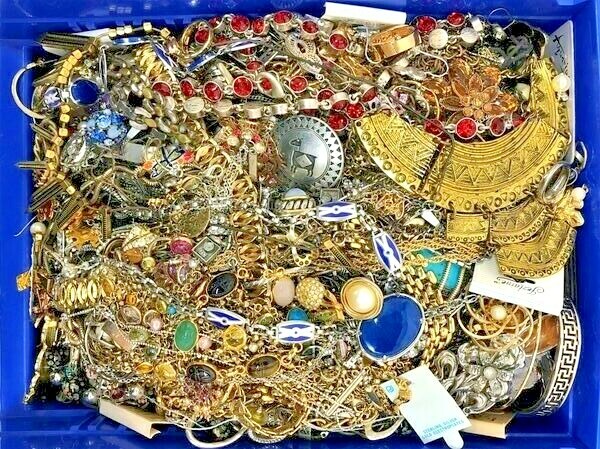 10 Lbs Pound Unsorted Tangled Jewelry Vintage Modern Lot Wear Junk ...