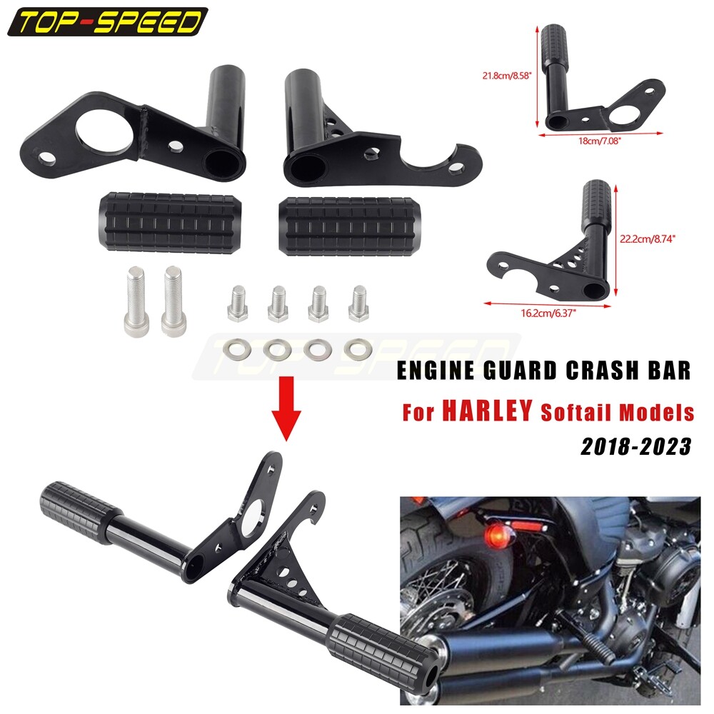 For Harley Softail FXLR FXFB FXST Motorcycle Engine Guard Crash Bar ...