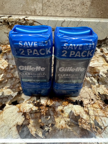LOT (4) GILLETTE CLEAR SHIELD DEODRANT- ARCTIC ICE SCENT- 72 HOUR EXP 1 ...