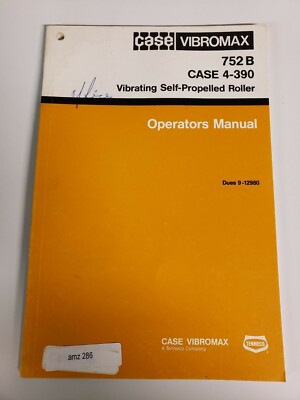 Case 4-390 Vibromax 752B Roller Original Owner Operators Manual | eBay
