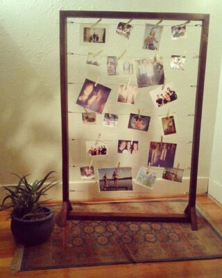 X Large FREESTANDING Photo Frame Memo Board Picture Display Wire String ...