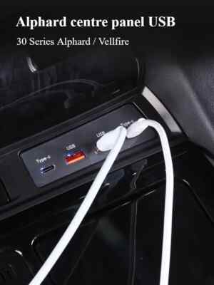For Toyota Alphard/Vellfire 30S USB/PD Hub Fast Charging Multi-Port ...