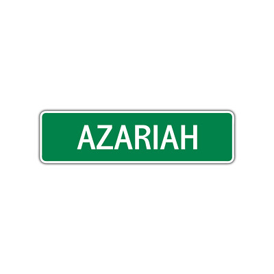 Azariah Girls Name Letter Printed Label Art Decor Novelty Aluminum ...