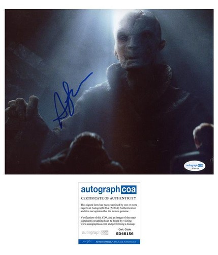 Andy Serkis "Star Wars: The Force Awakens" AUTOGRAPH Signed 'Snoke ...