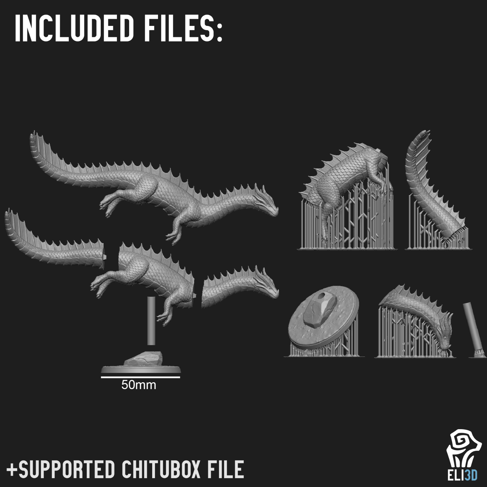 Sea Dragon | Large | D&D Roleplaying Dungeons & Dragons Miniature | Eli3D | eBay