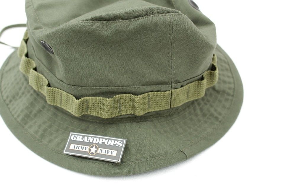 Vietnam Short Brim OD Green Jungle Hat Rip Stop Made in USA New ...