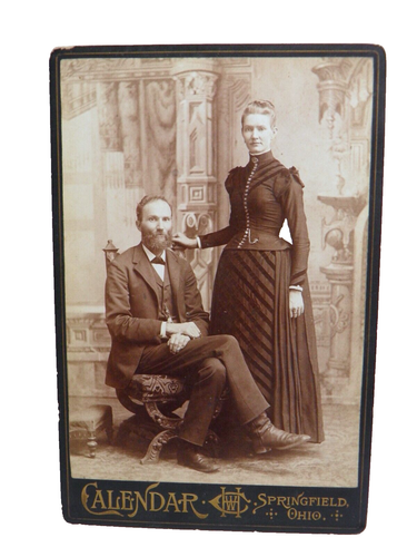 Antique Calendar Cabinet Card Photograph Springfield, Ohio | eBay