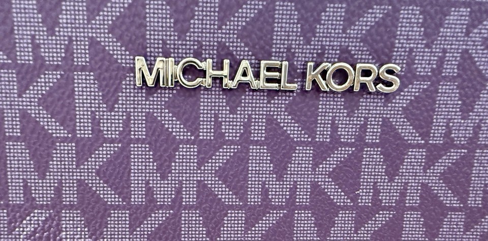 Michael Kors Jet Set Travel Large Chain Shoulder Tote Dark Purple MK ...
