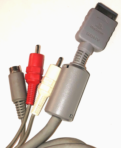 Official Sony Playstation PS1/PS2/PS3 S-Video Cable SCPH-1100 authentic ...